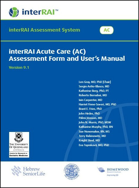 Acute Care and Rehabilitation – interRAI Print Catalog