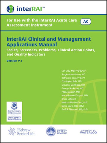 Comprehensive Assessment Instruments – interRAI Print Catalog
